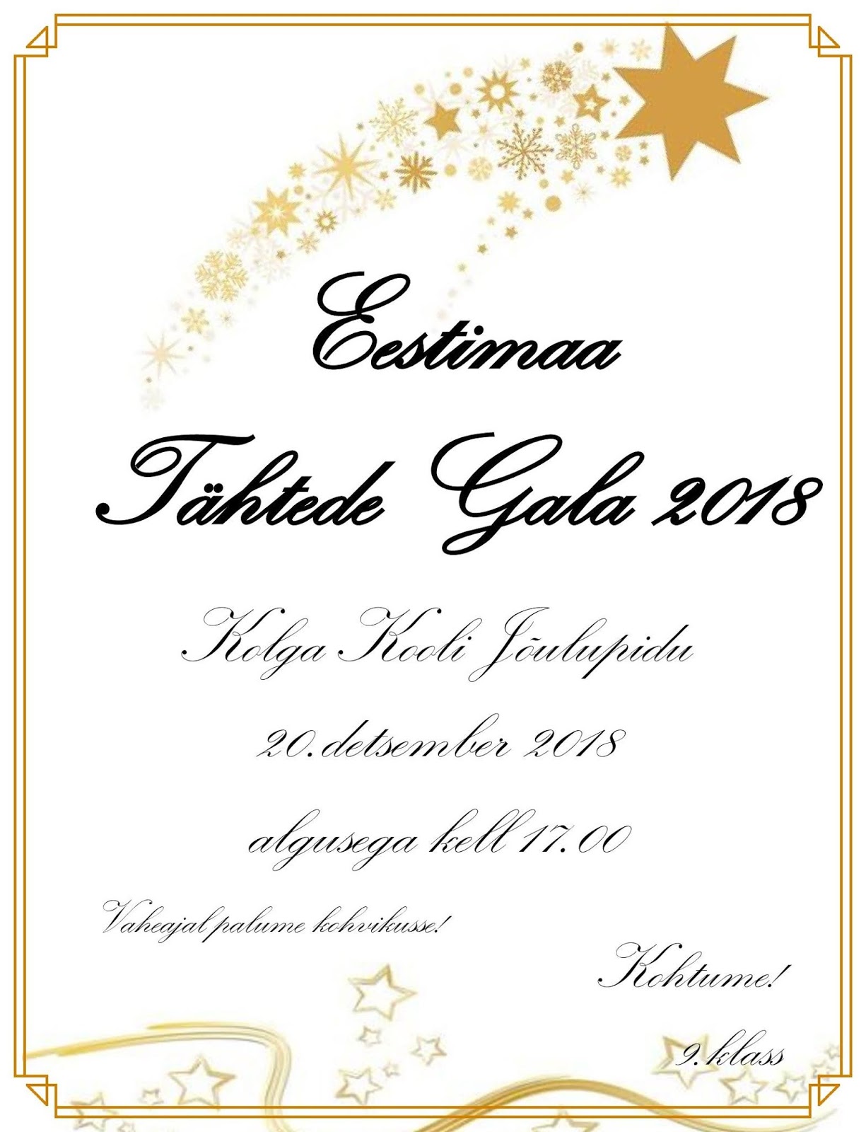 Huvitööalast infot... Kolga koolist ja koolile...: Kutse peole!