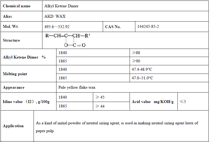 Alkyl Ketene Dimer AKD WAX / Tiancheng Chemical factory