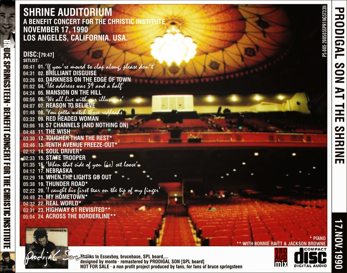 T.U.B.E.: Bruce Springsteen - 1990-11-17 - Los Angeles, CA (SBD/AUD/FLAC)
