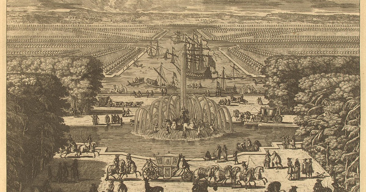 View of the Basin of Apollo in the Versailles Park - Gabriel Perelle ...