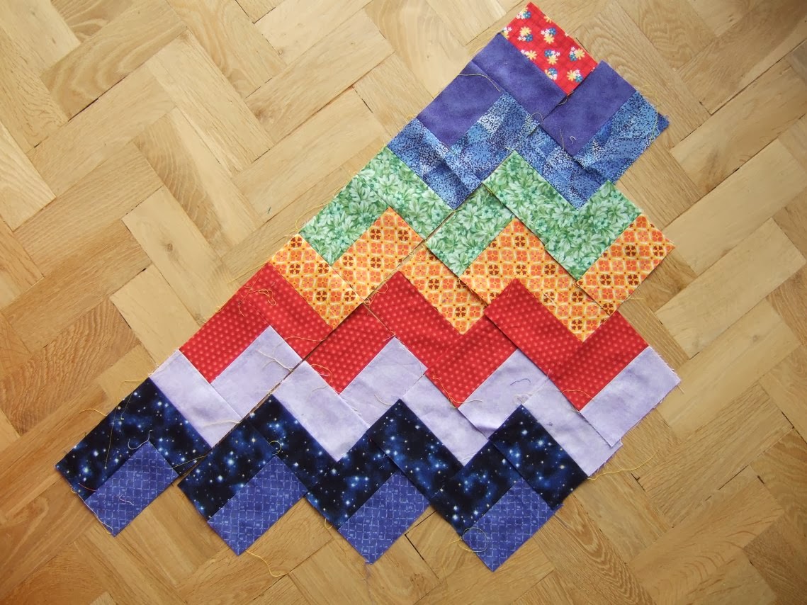 Emy's Crafty Blog: A Sizzix rainbow chevron quilt