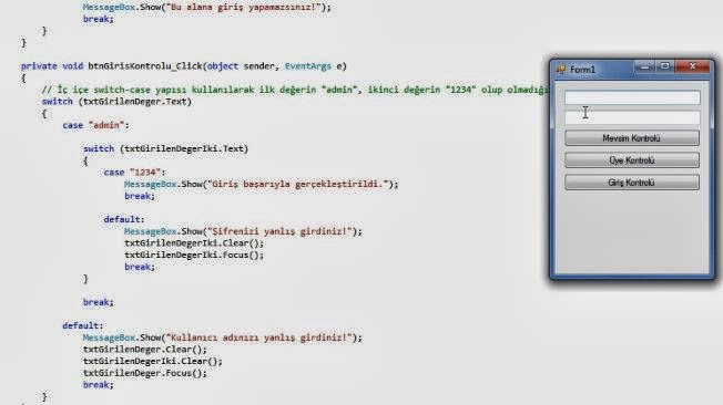 C# Yazilim kodlari Dökümanları