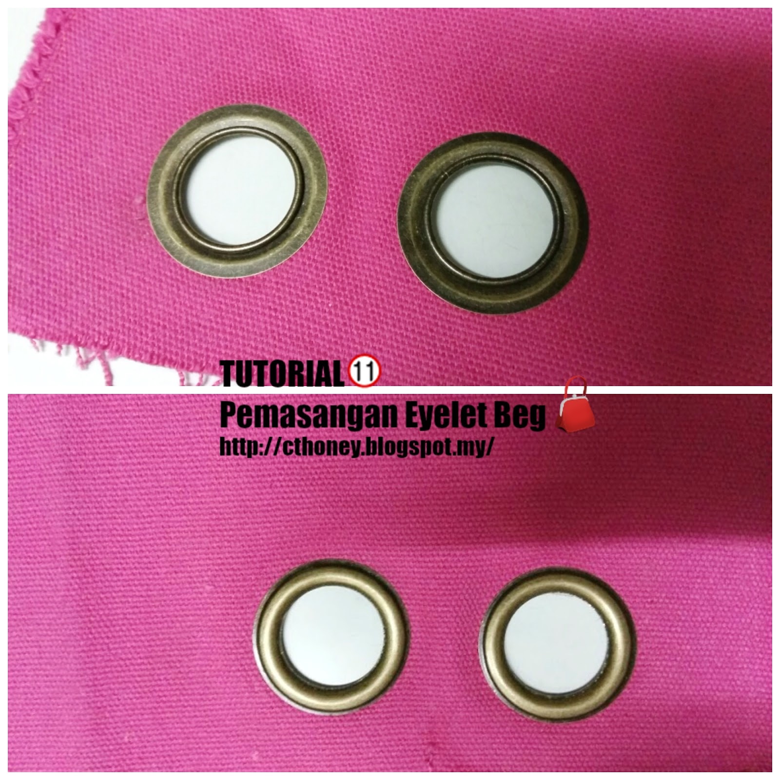 ctnhoney: Tutorial Pemasangan Eyelet Beg