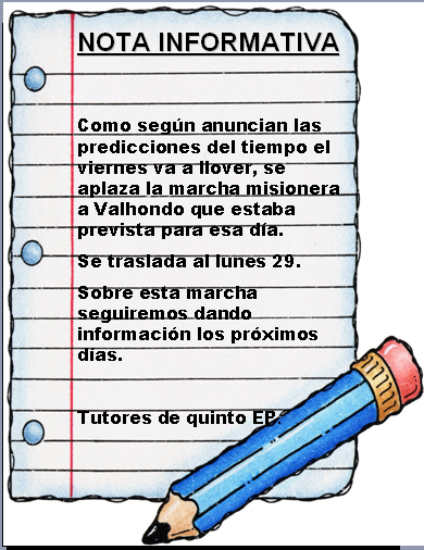 LOS QUINTINES: NOTA INFORMATIVA