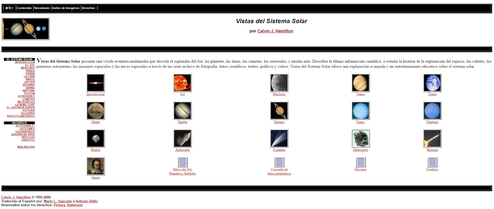 Zientzian murgilduz: Vistas del Sistema Solar