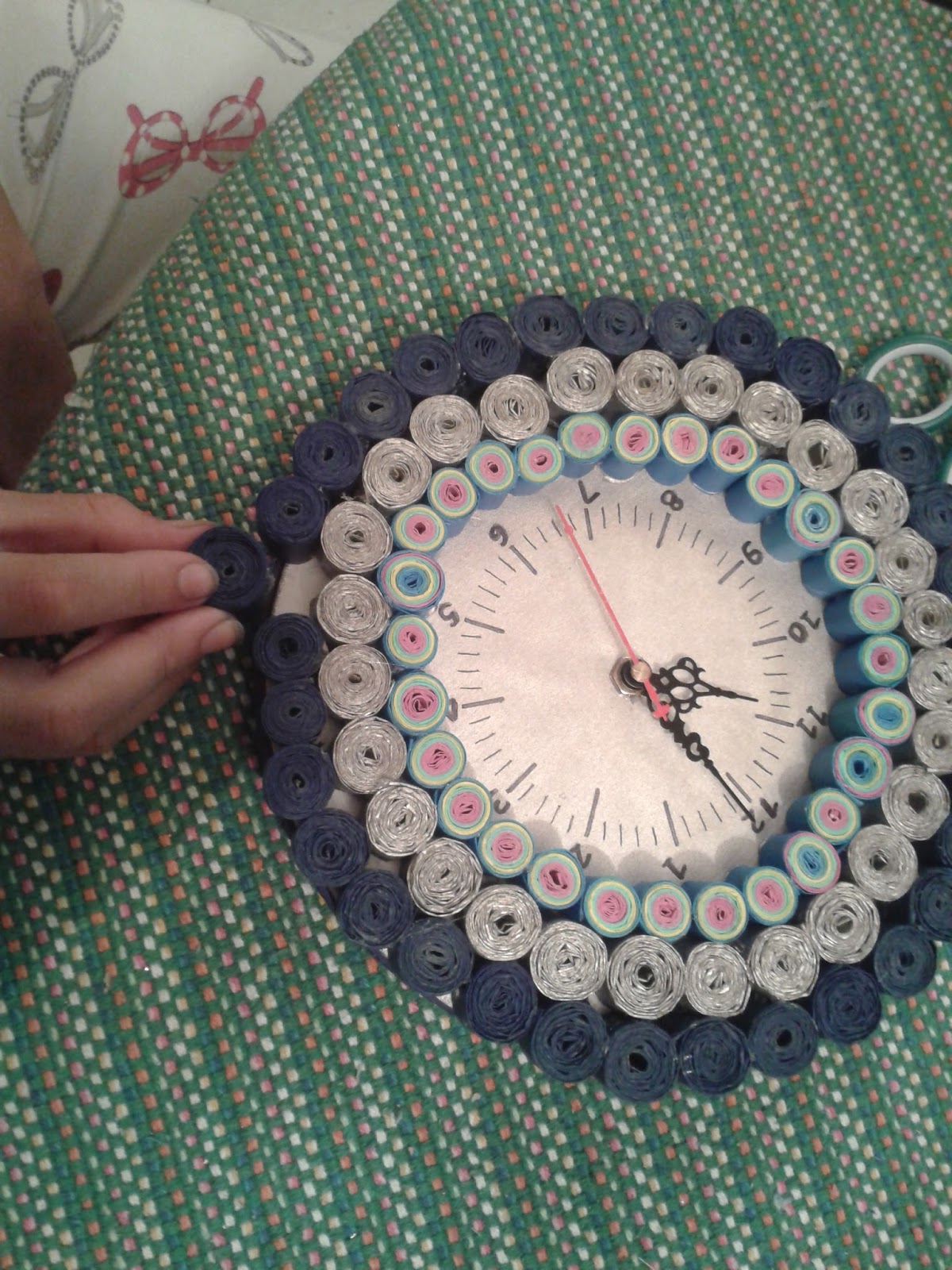 Arte Reciclado : Proyecto: Reloj Escolar Reciclado