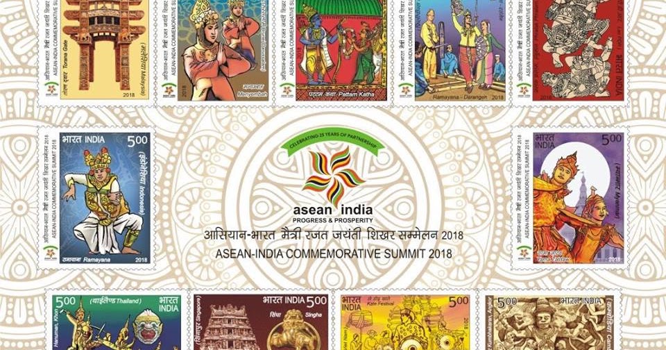 Rainbow Stamp Club: New Stamps from India - ASEAN - India Commemorative ...