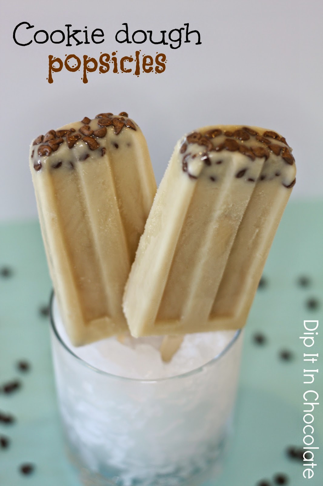 Cookie Dough Popsicles ~ Dip it in Chocolate