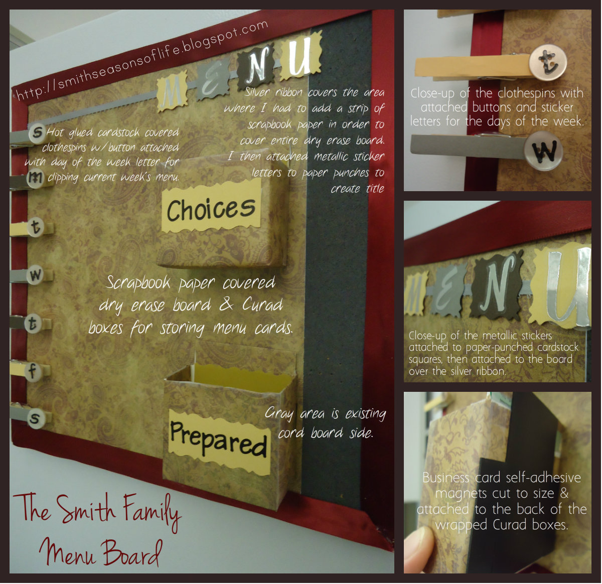 Seasons of Life: Menu Planning with a Menu Board ~ Happy 2013