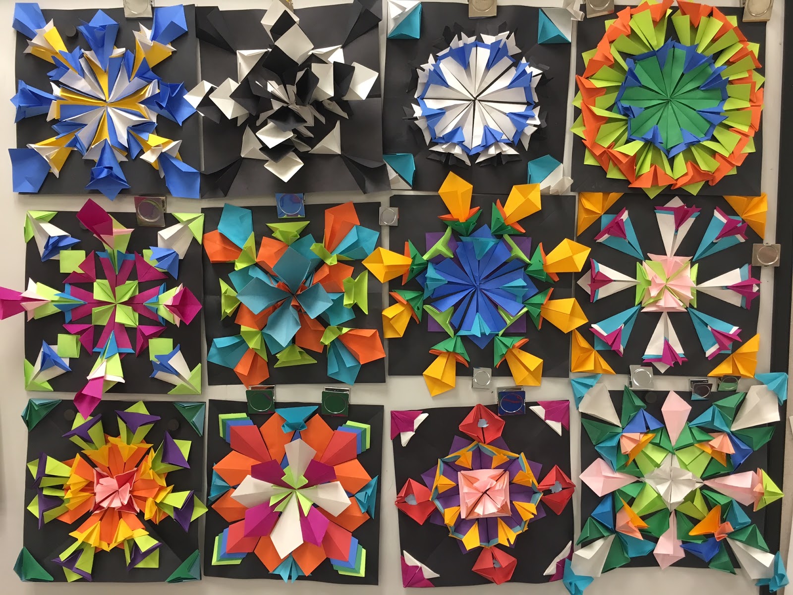 Madison Heights Art Studio: 4th Grade Radial Relief Origami Sculpture