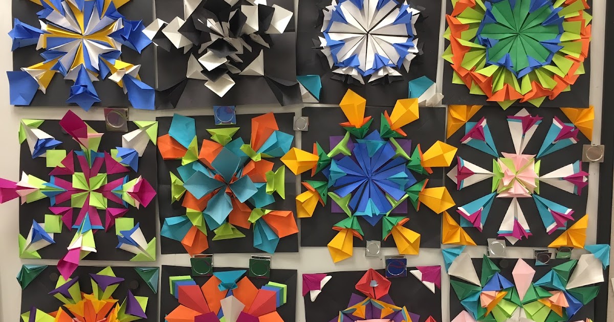 Madison Heights Art Studio: 4th Grade Radial Relief Origami Sculpture