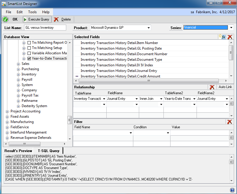 Dynamics GP Essentials: Dynamics GP 2013 SP2 - SmartList Designer