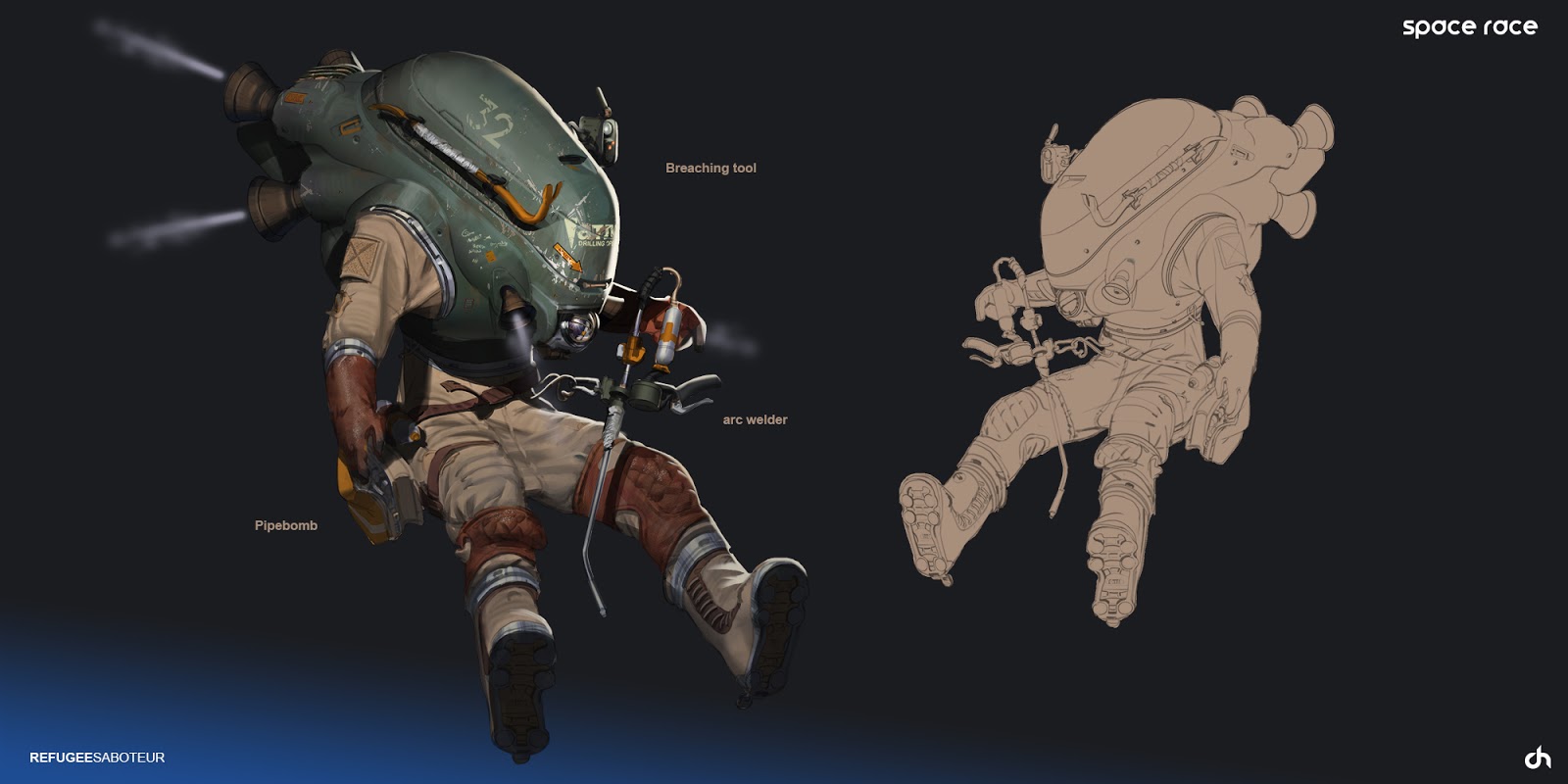 David Heidhoff Concept Art Blog: Space Race Update