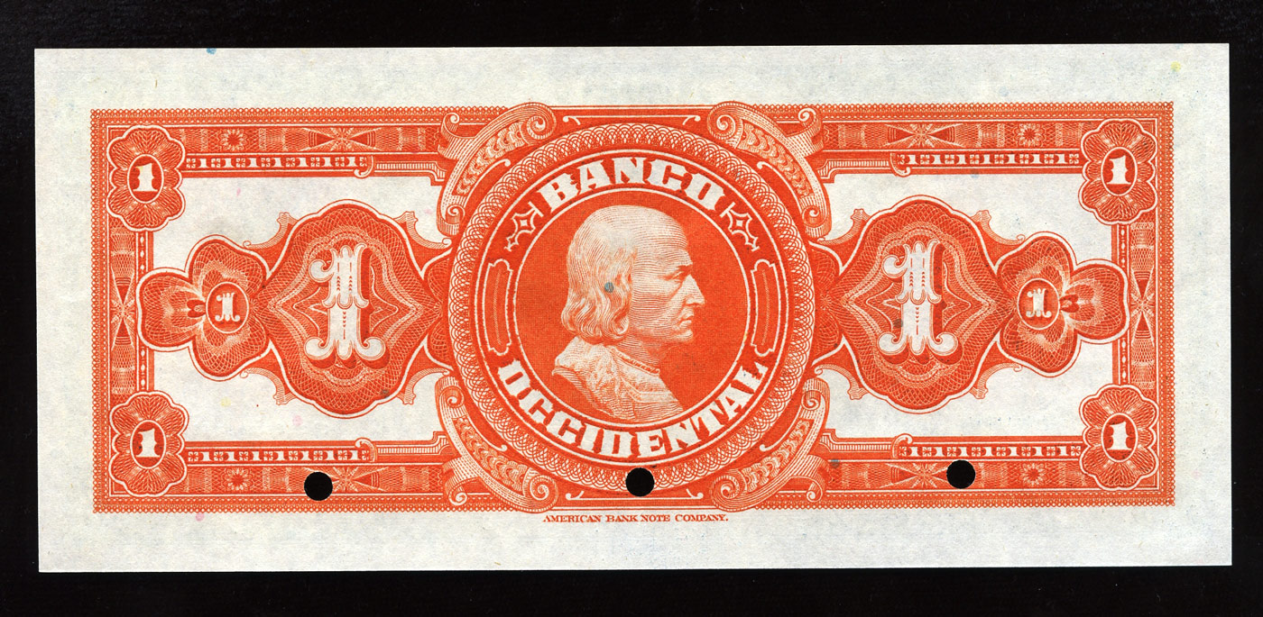 El Salvador 1 Colon banknote 1929 El Banco Occidental|World Banknotes ...