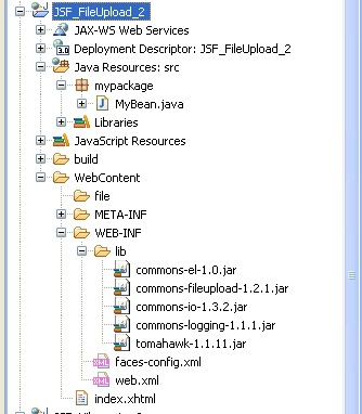 JSF: JSF & Tomahawk File Upload