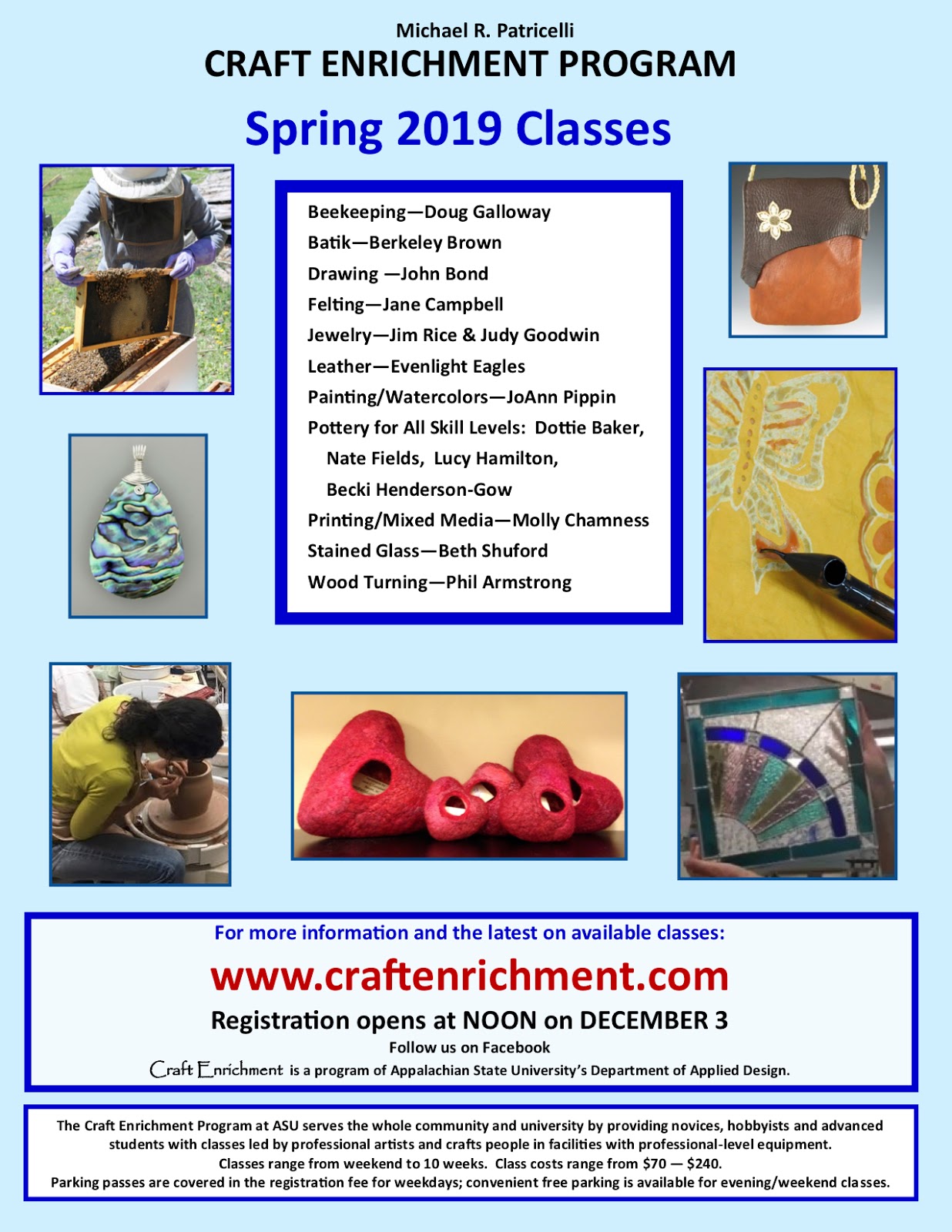 Craft Enrichment Program at Appalachian State University