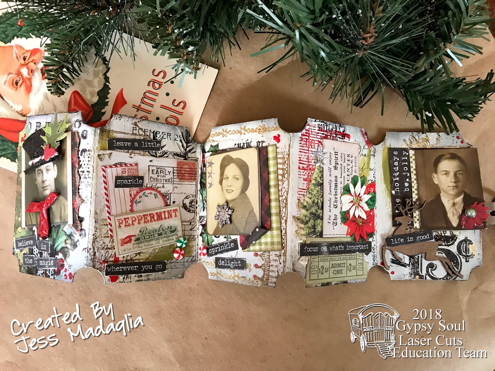 Two Mad Dahlias: Good tidings ATC journal