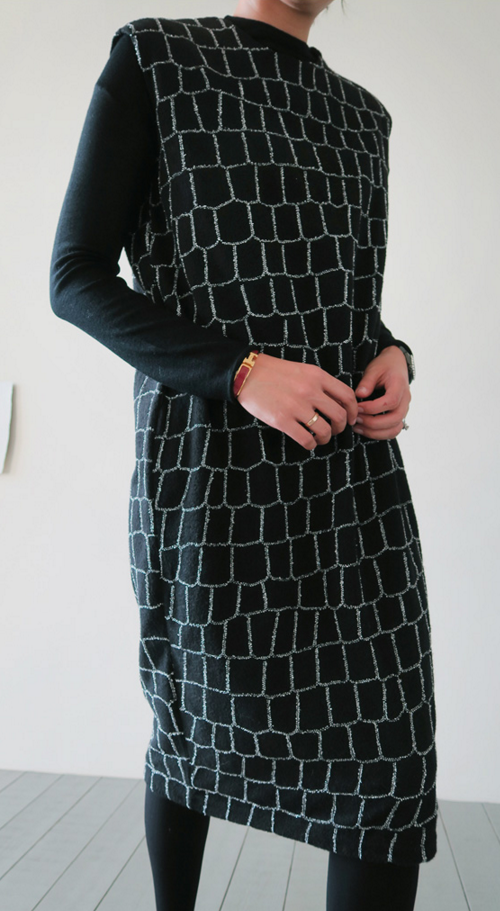 [LittleBlack] Brick Patterned Dress | KSTYLICK - Latest Korean Fashion ...