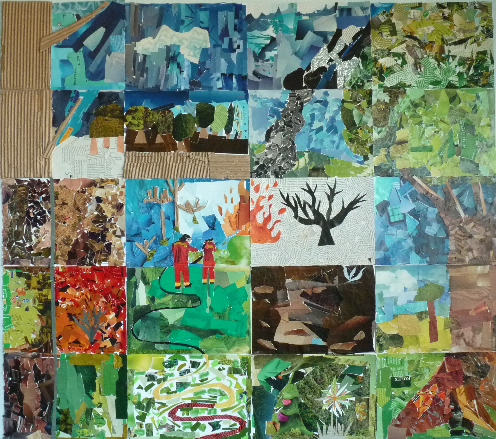 Visual Arts: Collage Mural.