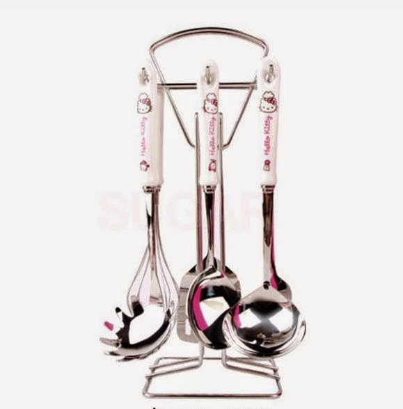 Hello Kitty Cooking Utensils Set 6p Ceramic Stainless Steel Kitchen ...