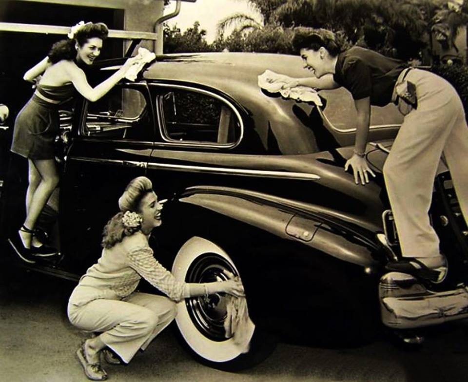 Interesting Vintage Photos of Women Washing Cars in the Past ~ Vintage ...