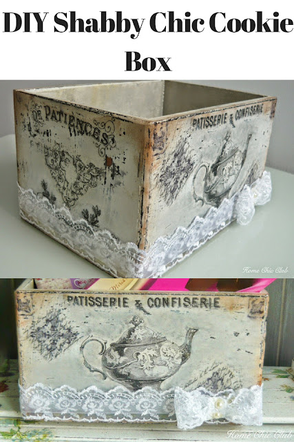 DIY Shabby Chic Cookie Box | Home Chic Club: DIY Shabby Chic Cookie Box