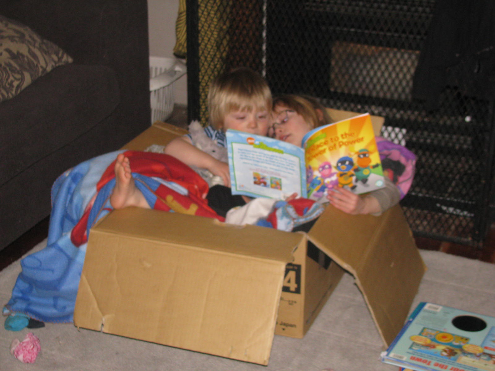 whimsy: kids like to play in boxes
