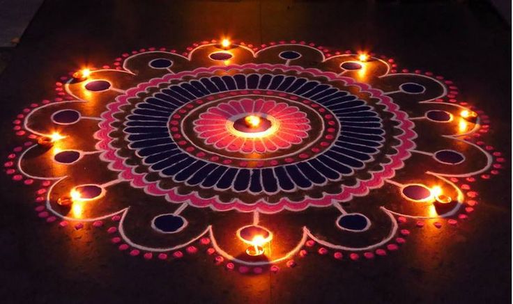 Diwali Rangoli | Chukkala Muggulu | Diwali Muggulu | Rangoli Designs ...