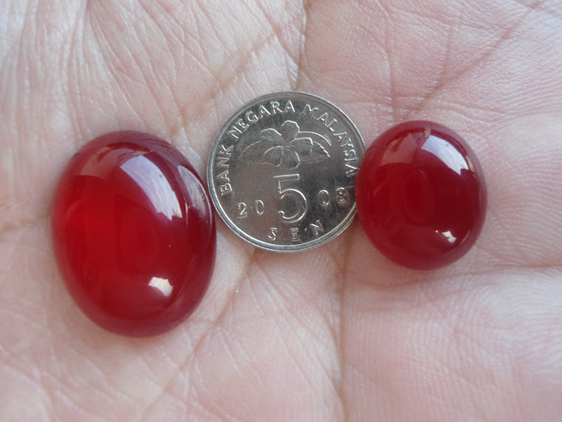 JAUHARI PERMATA: BATU PERMATA AKIK DARAH ASLI - 2 SAIZ