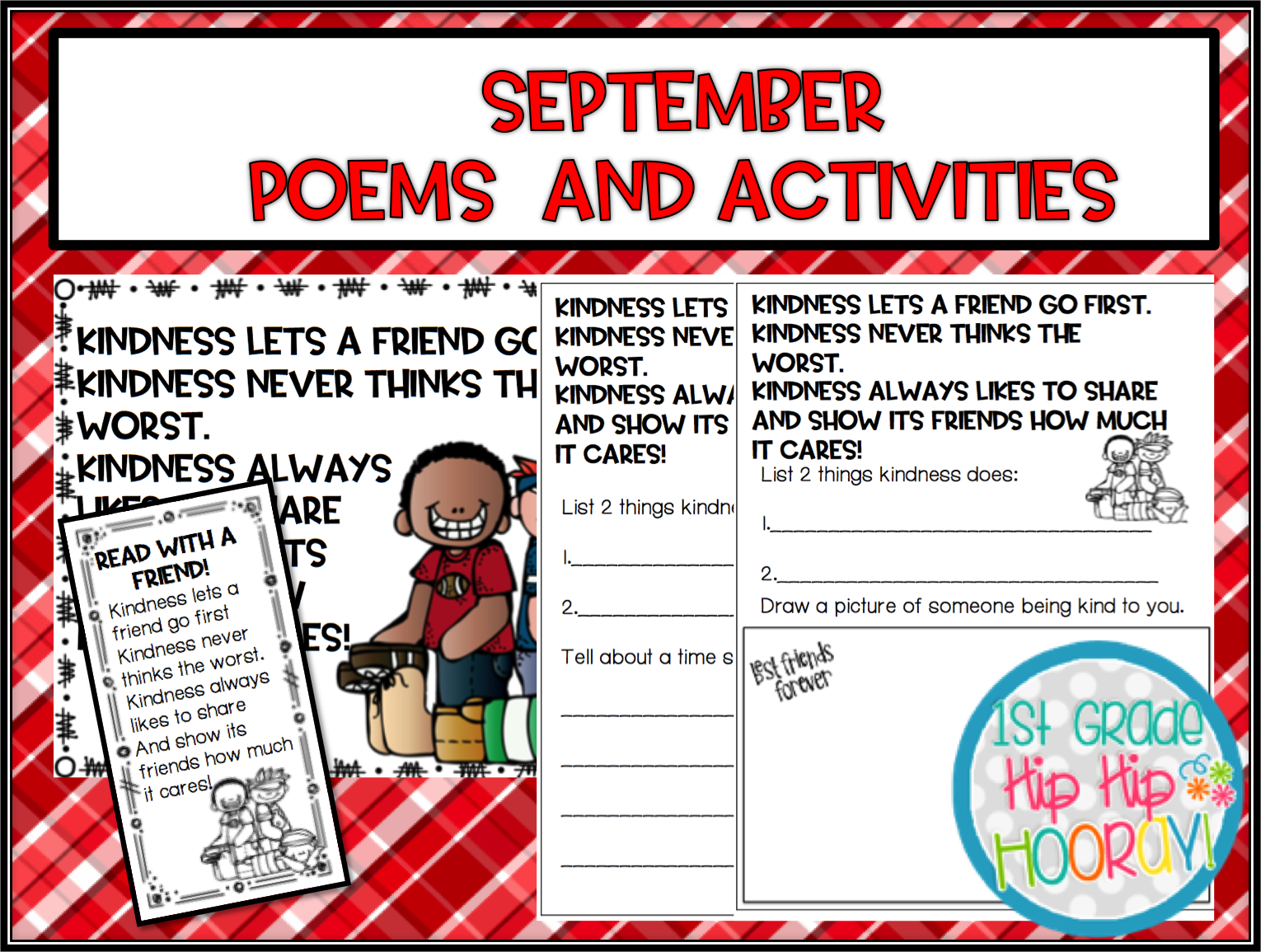 1st Grade Hip Hip Hooray!: September Poems