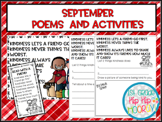 1st Grade Hip Hip Hooray!: September Poems