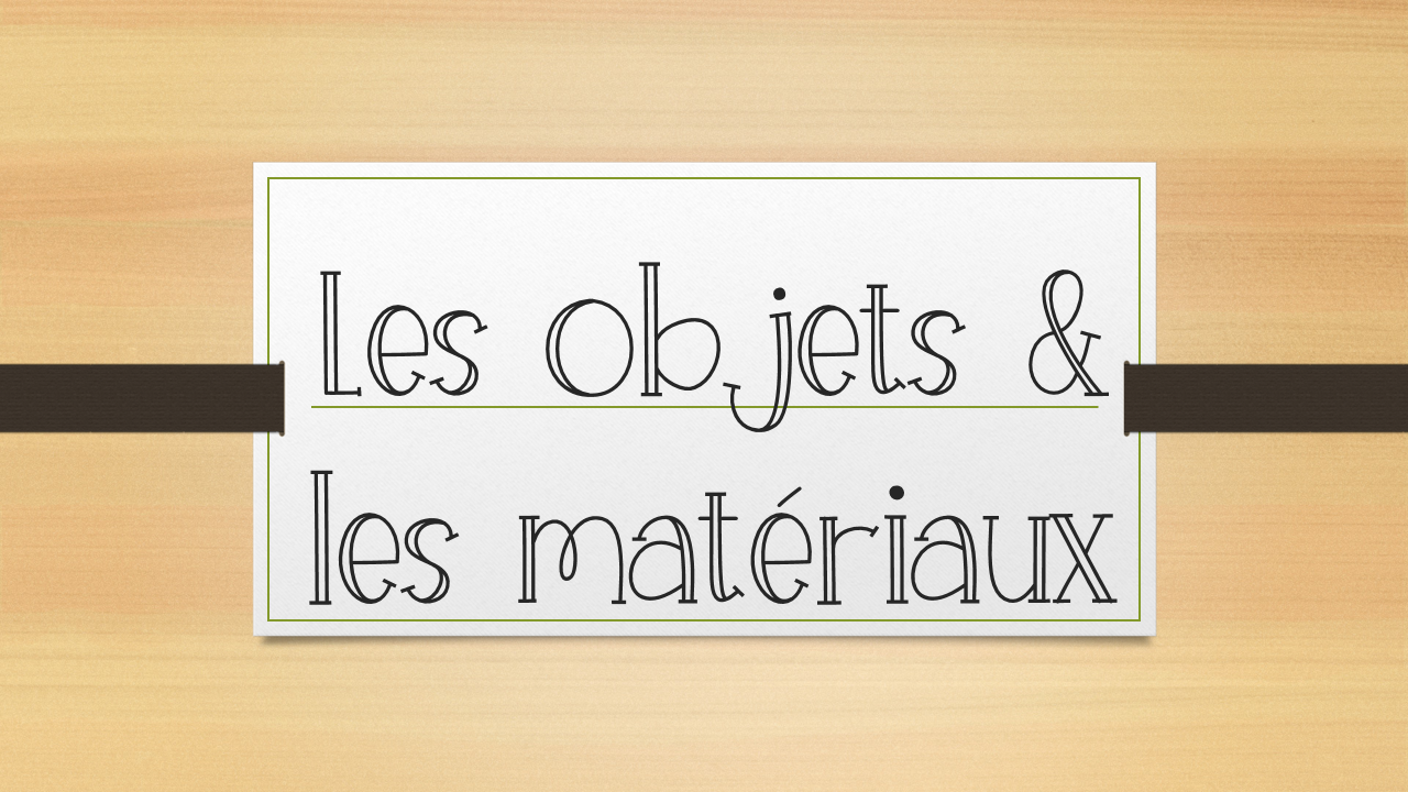 1re année les matériaux