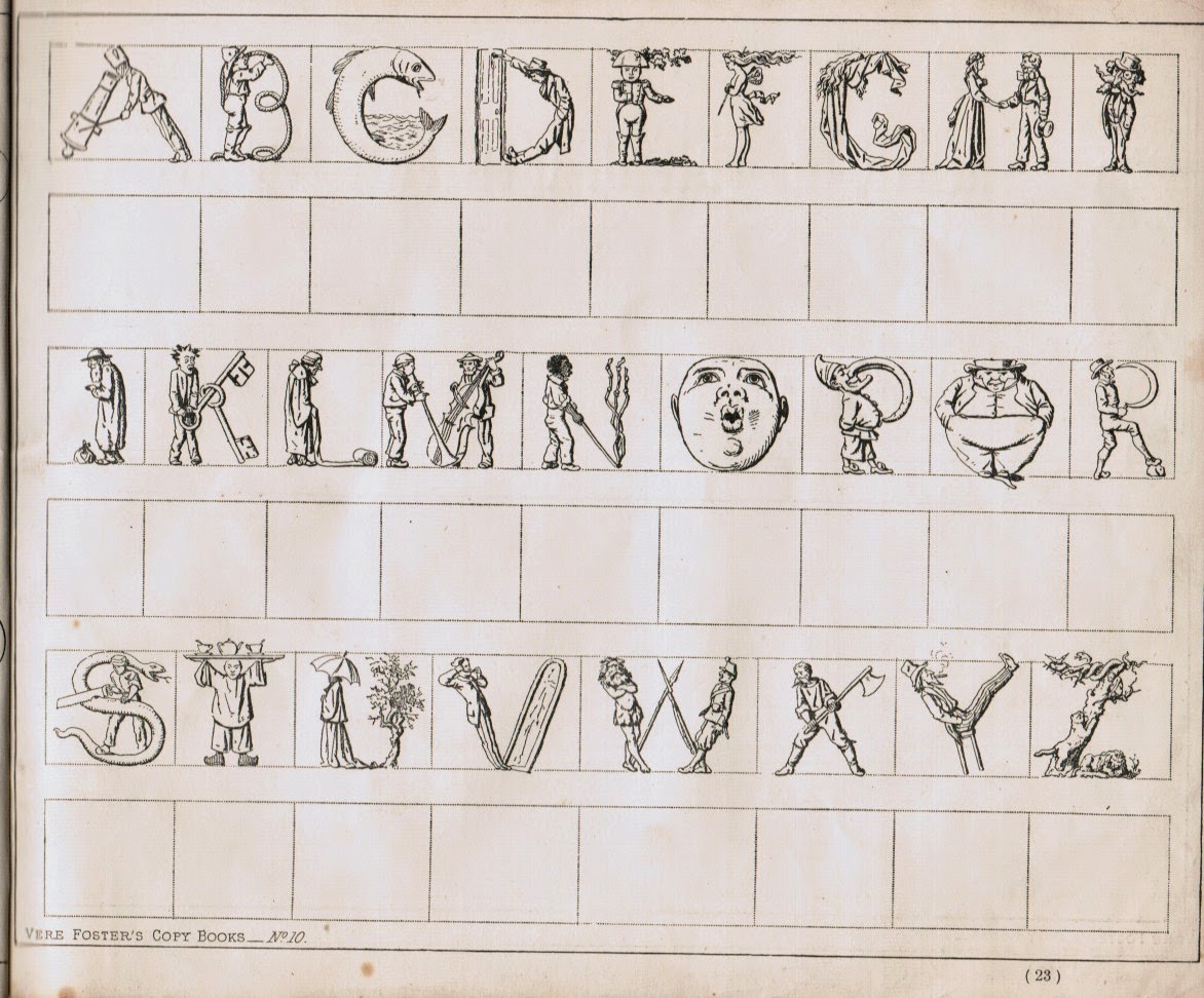 Pictures from an Old Book: "Vere Foster's Copy Books: Lettering, Plain ...