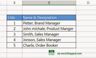 Raj Excel: Fill flash is a new feature in Excel 2013