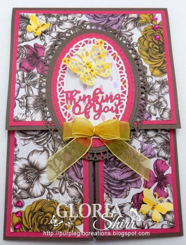 Purpleglo Creations: Thinking Of You - Double Dutch Fold Card with ...