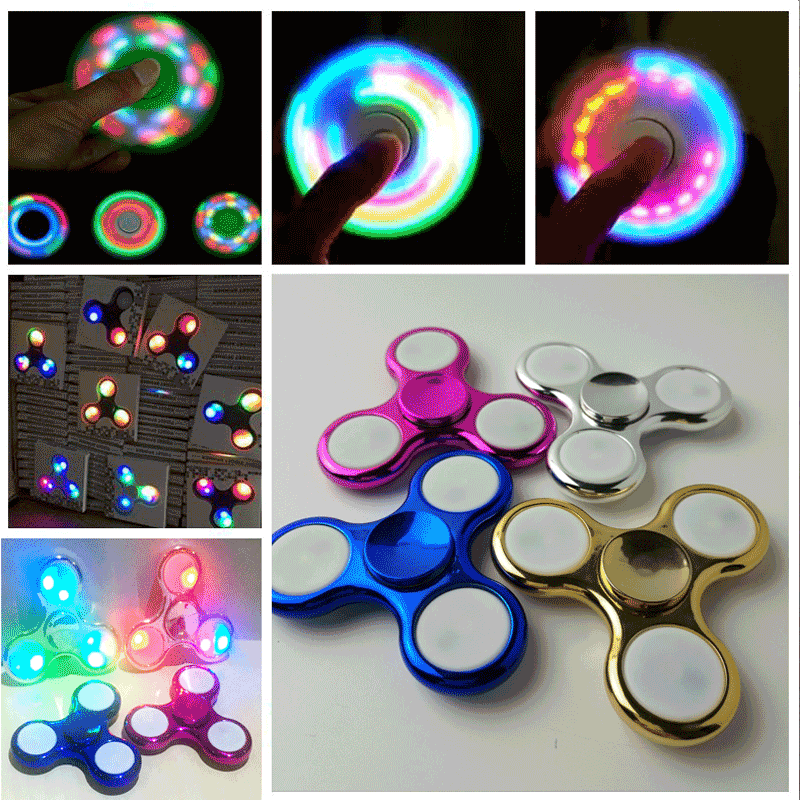Fidget Spinner Led Chrome metalik ( Nyala warna Warni lebih beragam ...