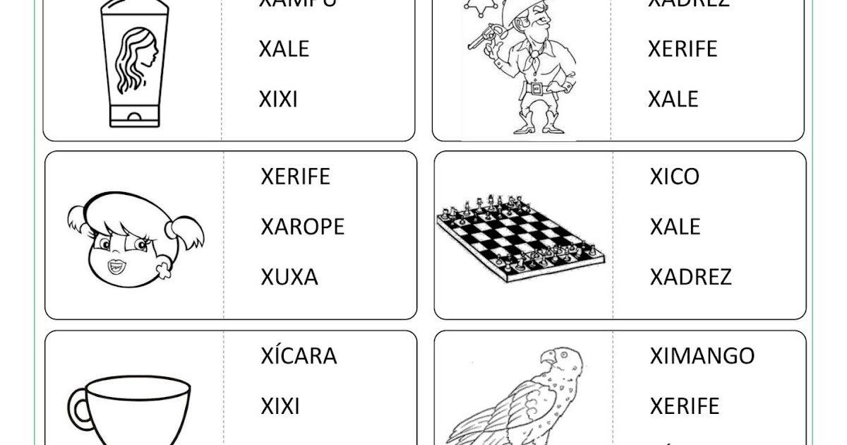 Sequência Alfabética para ditado da Letra X; imprimir atividade - INDAGAÇÃO