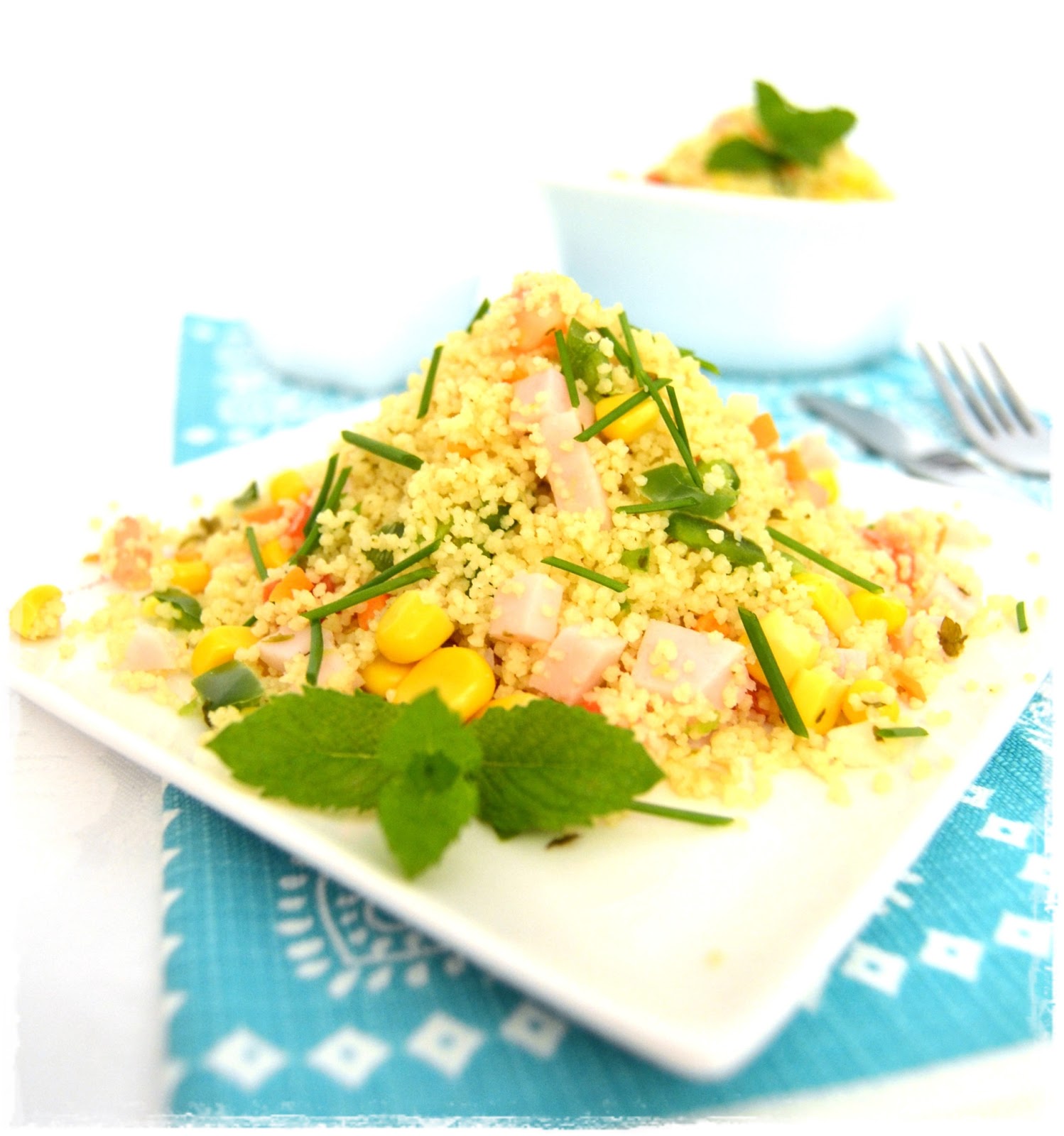 Sweet Gula: Couscous com Peito de Peru e Chutney Verde