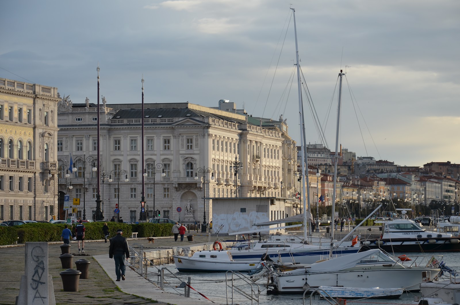 the seafront promenade in Trieste