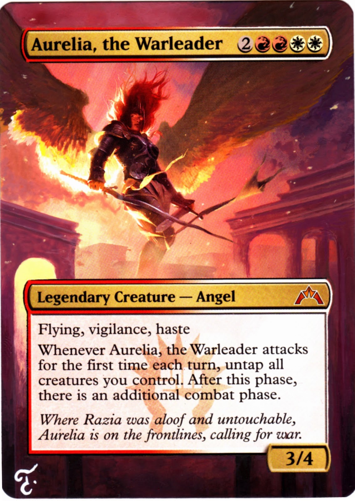 MTG Alters By Tila: Aurelia, the Warleader - Gatecrash