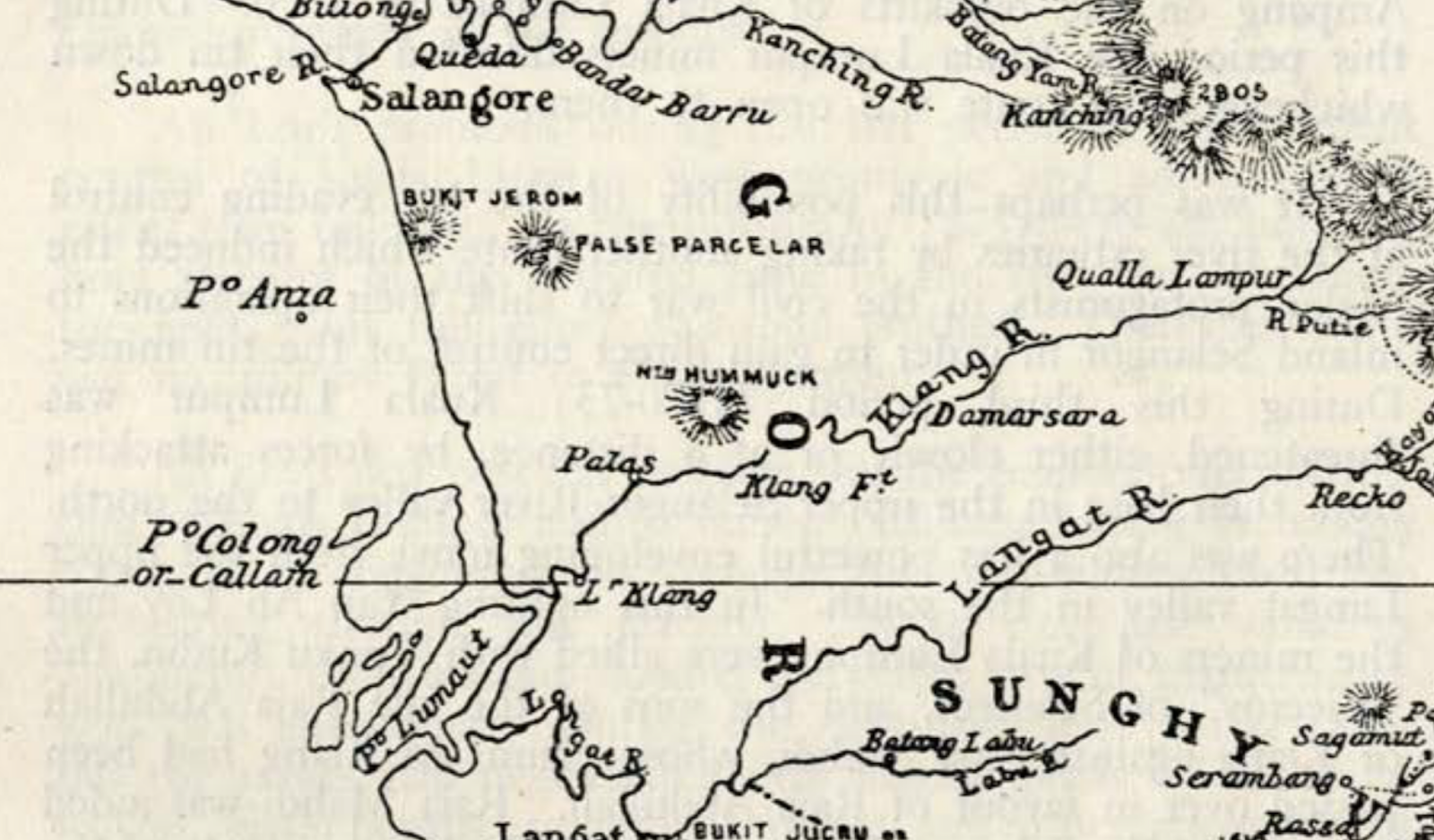 Damansara in early maps and written records