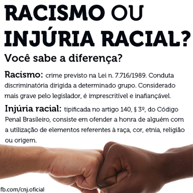 UNACOMO :::: Racismo ou Injúria Racial?