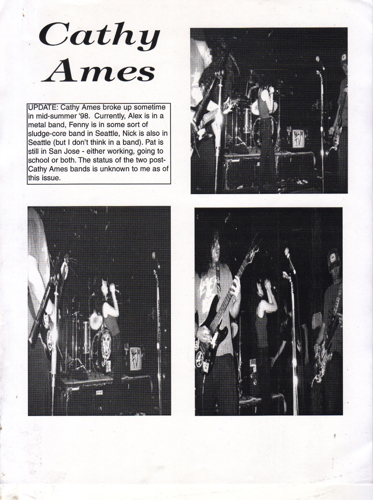 Minimum Wage of Mayhem: Late 90's zine tales & Cathy Ames - inteview