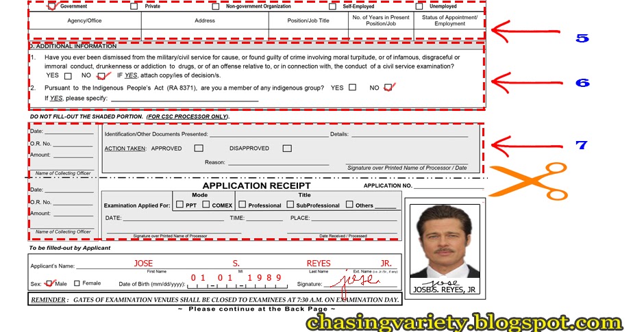 How To Fill Up Your Cs Form No 100 Csc Career Service