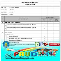 Download Contoh Format Raport Paud Usia 2-3 Tahun, 3-4 Tahun, 4-5 Tahun ...