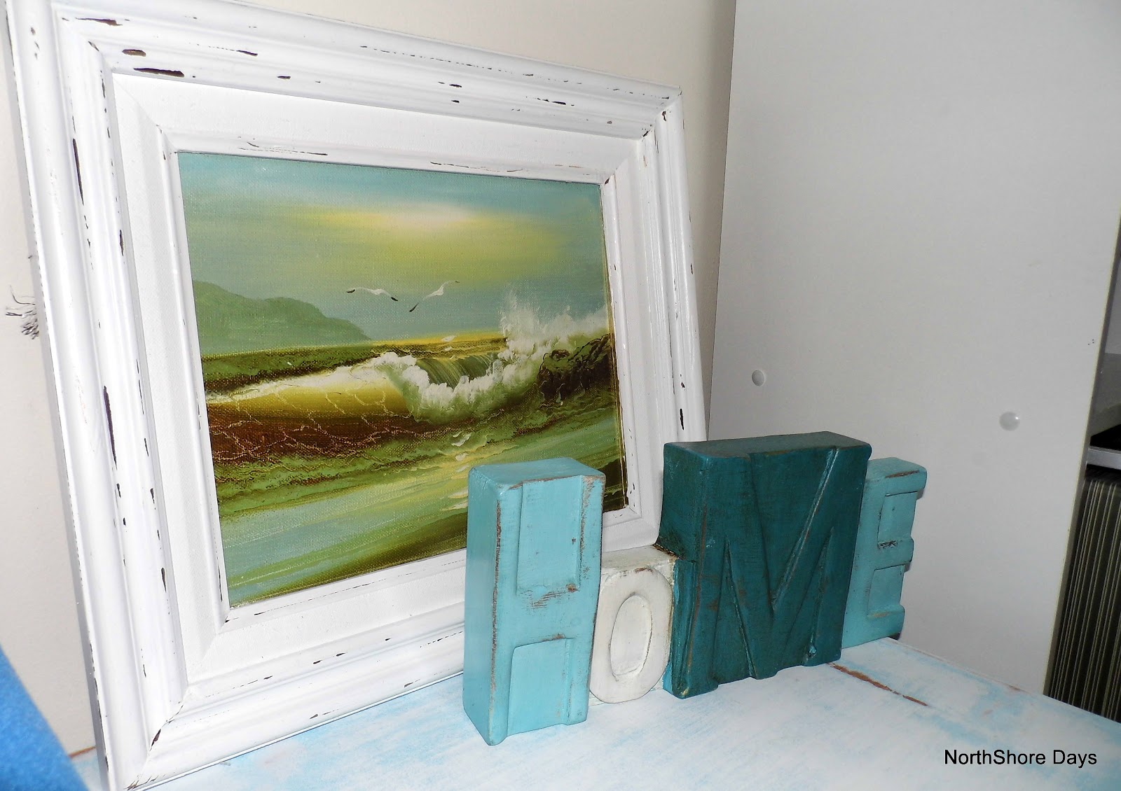 NorthShore Days.....: Distressed Frame - a Beachy Scene
