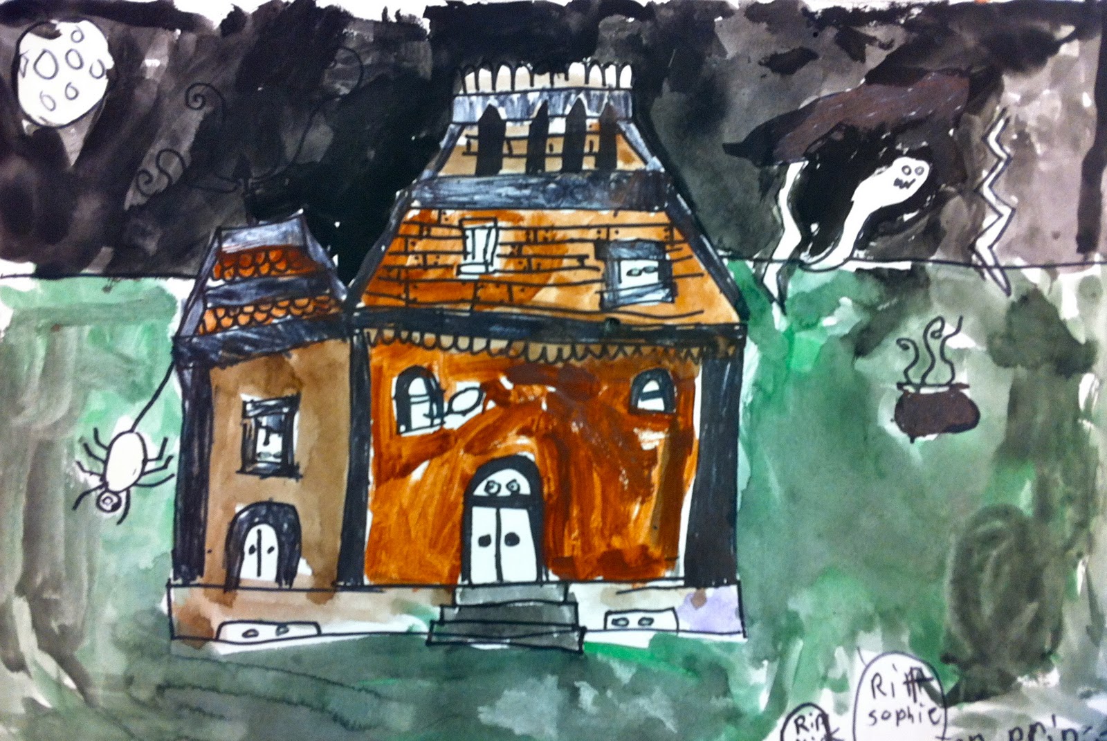 Expression of Imagination: "Haunted Houses" by Fourth Grade