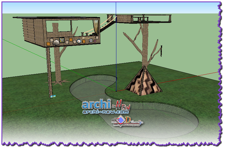 Download Sketchup 3D file Tree house 3DDWG 3D Models for free ...
