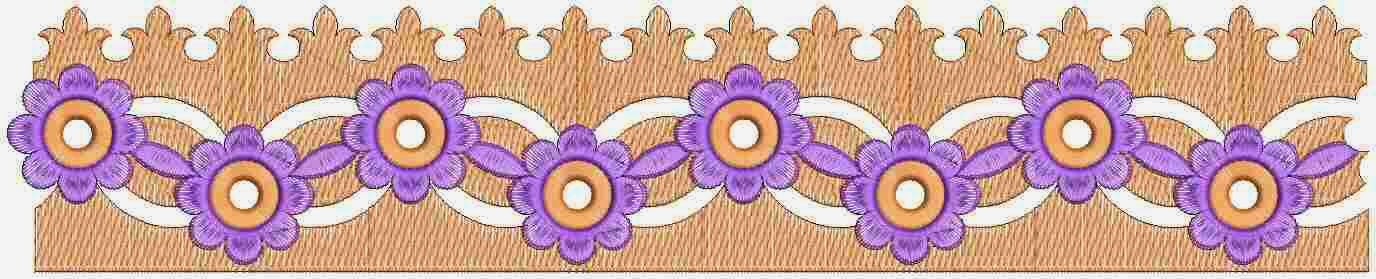 EmbDesignTube: Trendy Lace Border Designs