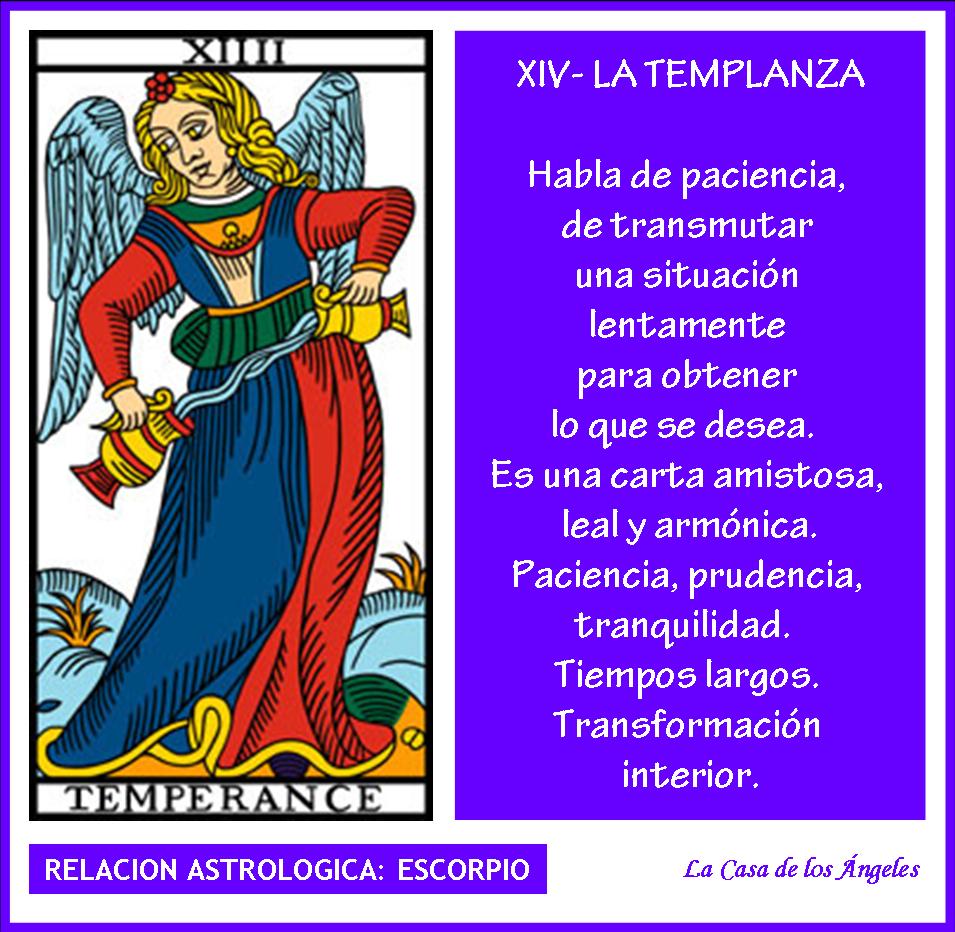 LA CASA DE LOS ANGELES: LA TEMPLANZA - ARCANO XIV - MARSELLÉS